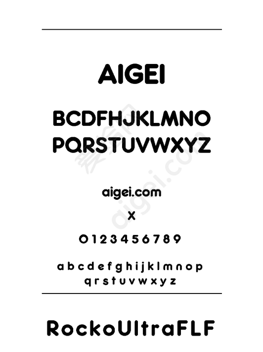 RockoUltraFLF字体下载 - 字体_ttf素材 免费下载 - 爱给网