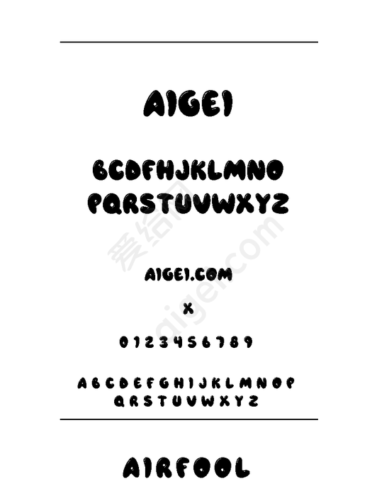 Airfool - 字体_ttf素材 免费下载 - 爱给网