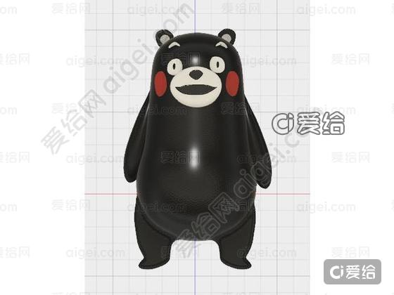 Kumamon熊本熊手办3D打印模型_stl - 3d打印模型 - 爱给网